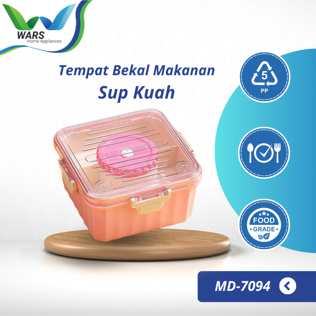 Jual WARS Lunch Box Kotak Tempat Bekal Makanan Sup Kuah | Shopee Indonesia