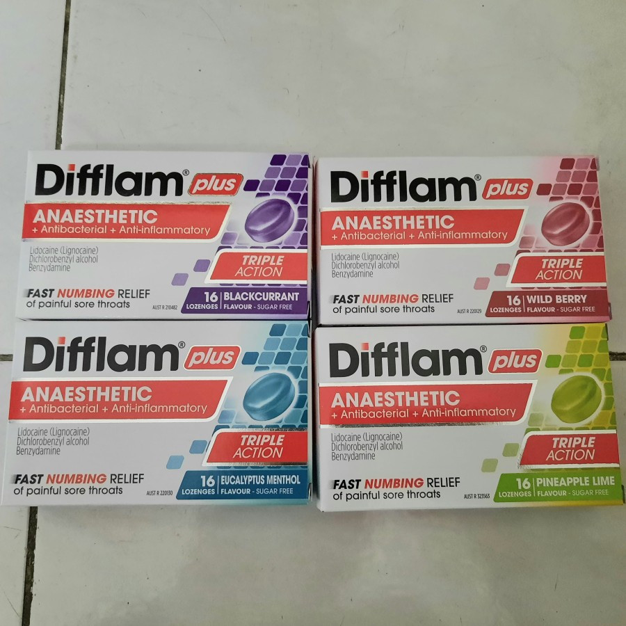 Jual Difflam Plus Triple Action - 16 Lozenges (Permen Tenggorokan ...