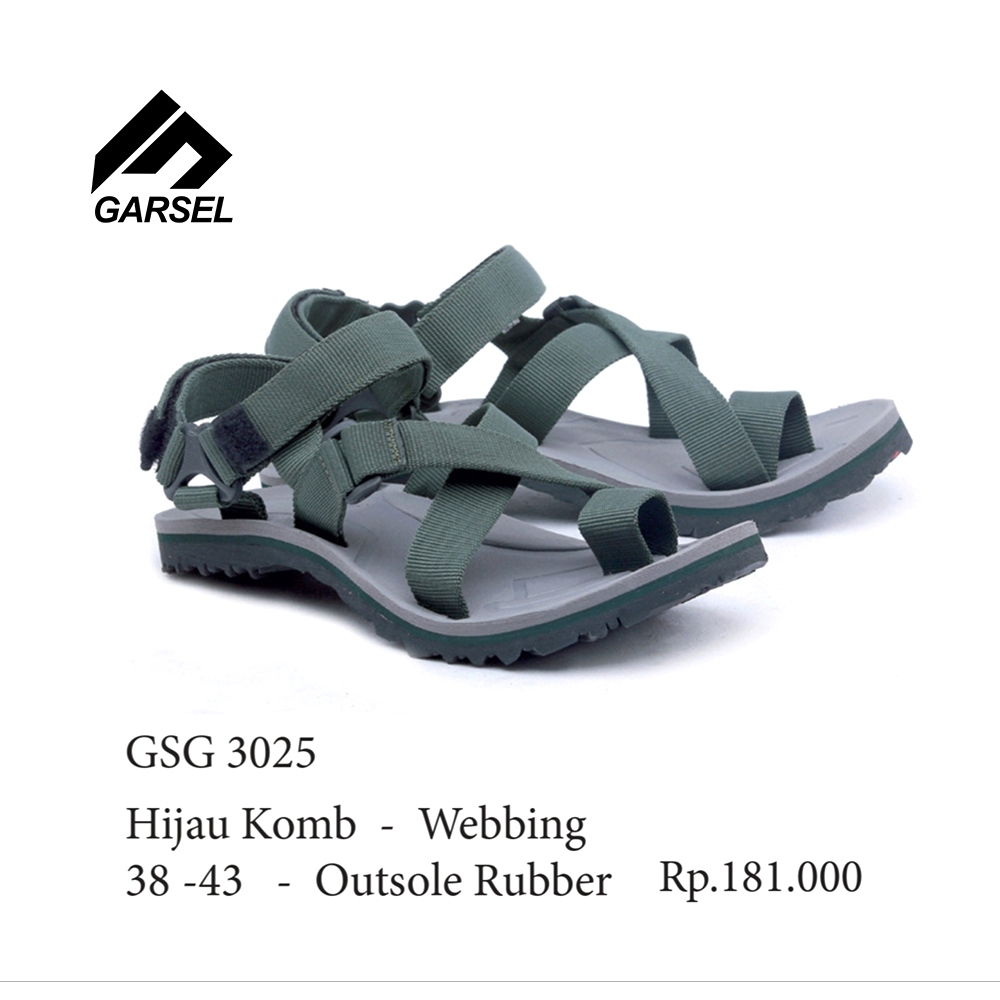 Jual GARSEL Sandal Gunung Pria GSG 3025 Hijau Kombinasi | Shopee Indonesia