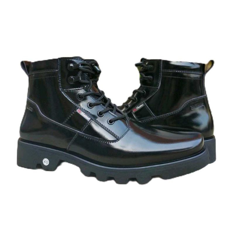 Jual Sepatu PDH Dinas Tali hitam kilap TNI Polri Security full Kulit ...