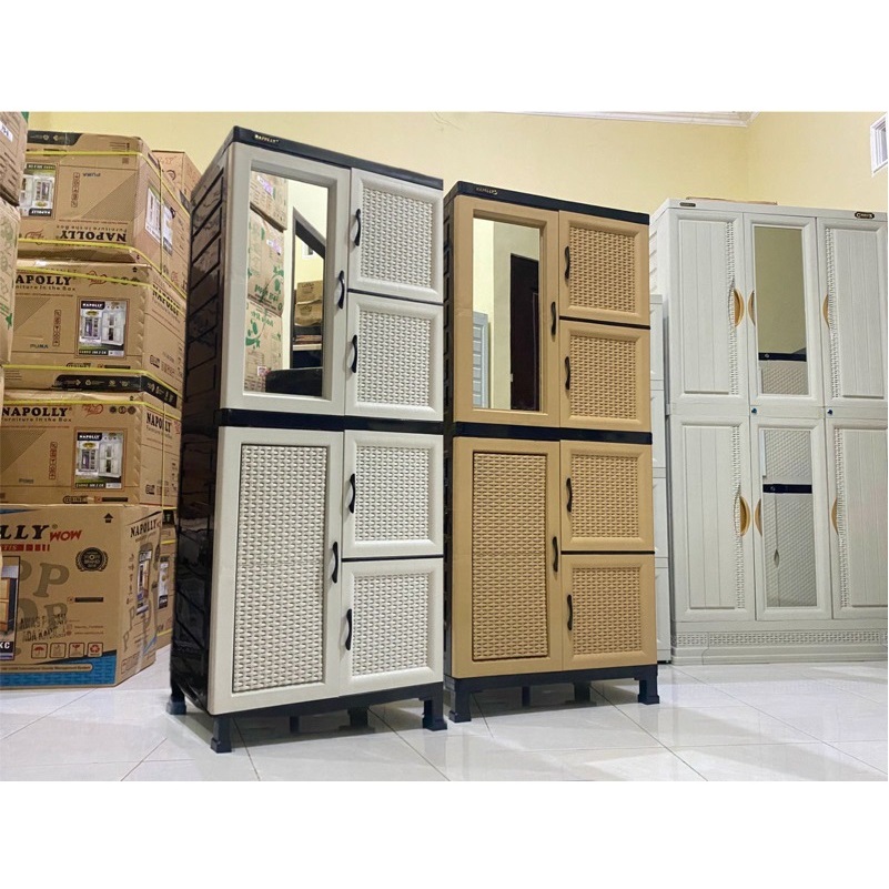 Jual LEMARI NAPOLLY CABINET ROTAN CABRO 5C.4MU ALMARI LEMARI SUSUN ...