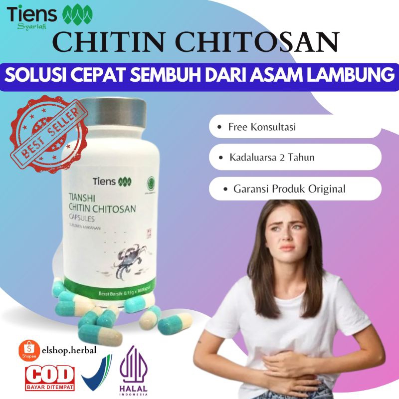 Jual Obat Asam Lambung Kronis Maag Asam Lambung Tiens Chitin Chitosan ...