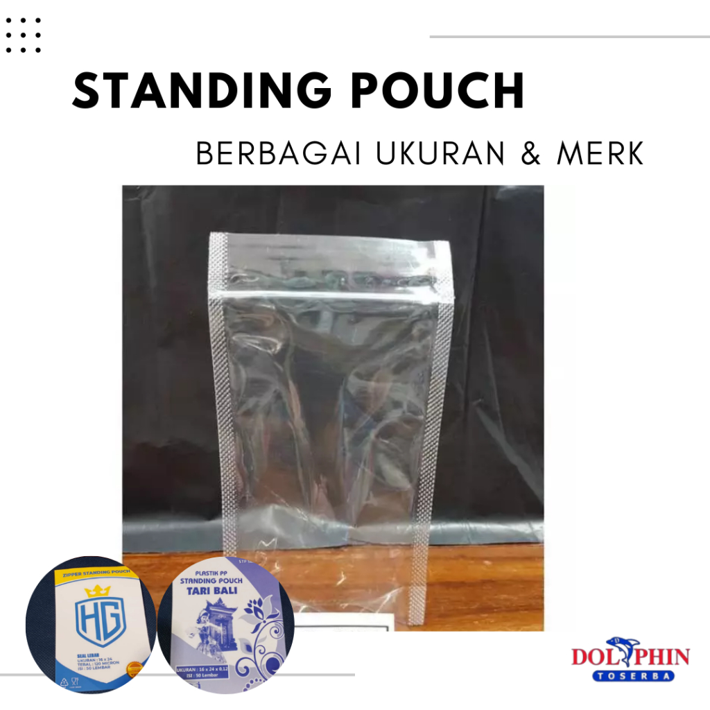 Jual 1 PACK - PLASTIK STANDING POUCH Kemasan Plastik Double Seal / Seal ...