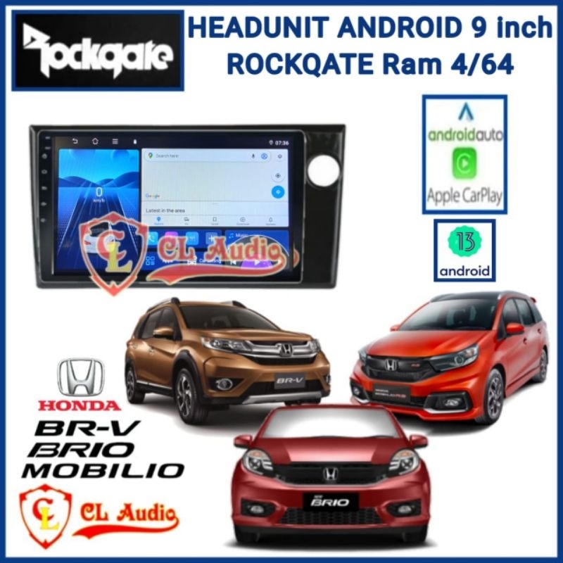 Jual Head Unit Android Rockgate 9 Inch OEM Honda Brio/Mobilio/Brv 2016 ...