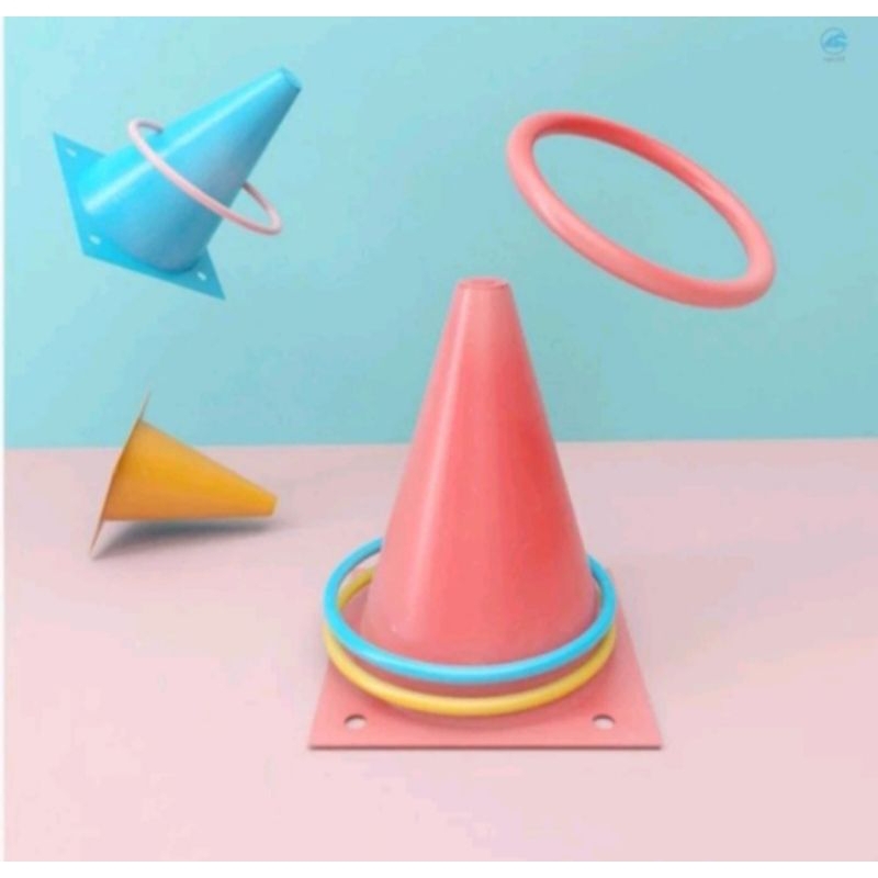 Jual Mainan Anak Lempar Cincin Kerucut Cone Ring / Cone Rintangan ...