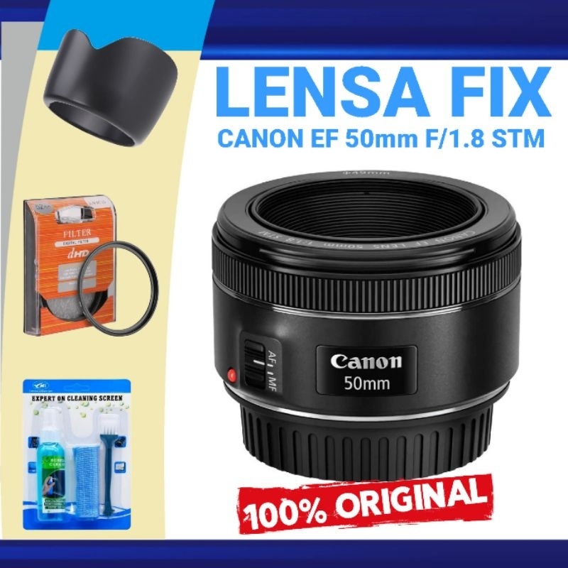 Jual LENSA FIX EF CANON 50MM F 1.8 STM BARU DAN BERGARANSI | Shopee ...