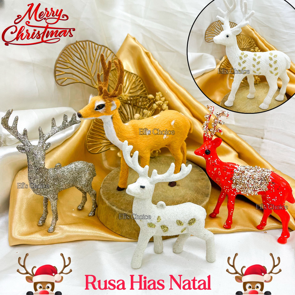 Jual Hiasan Rusa Natal Pajangan Patung Rusa Properti Foto Natal ...