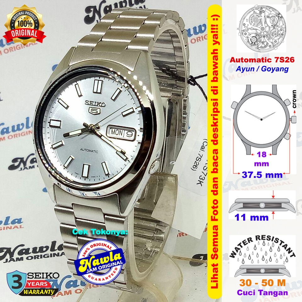 Jual Seiko 5 SNXS73K1 Automatic Silver Face - Jam Tangan Pria SNXS73 ...