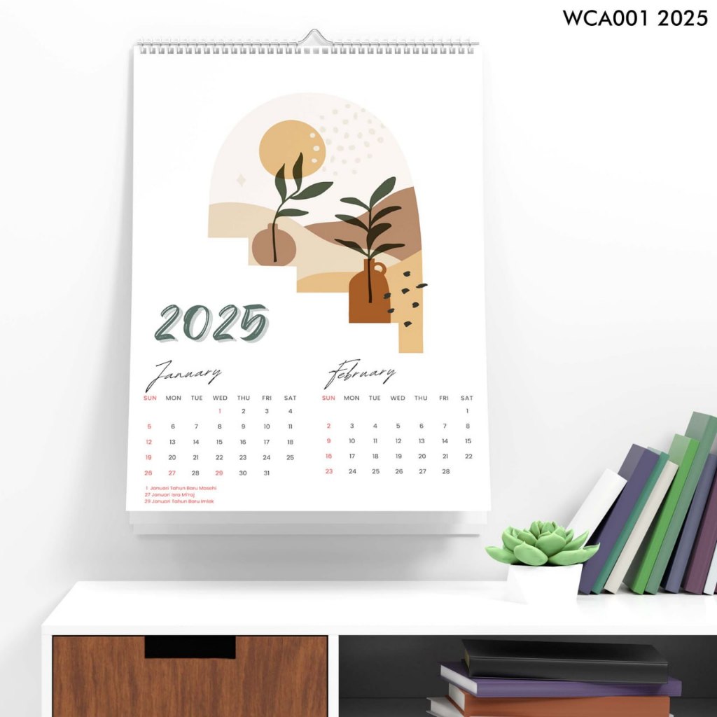 Jual Kalender Dinding 2025 Aesthetic Desain Minimalis Efisiensi ...
