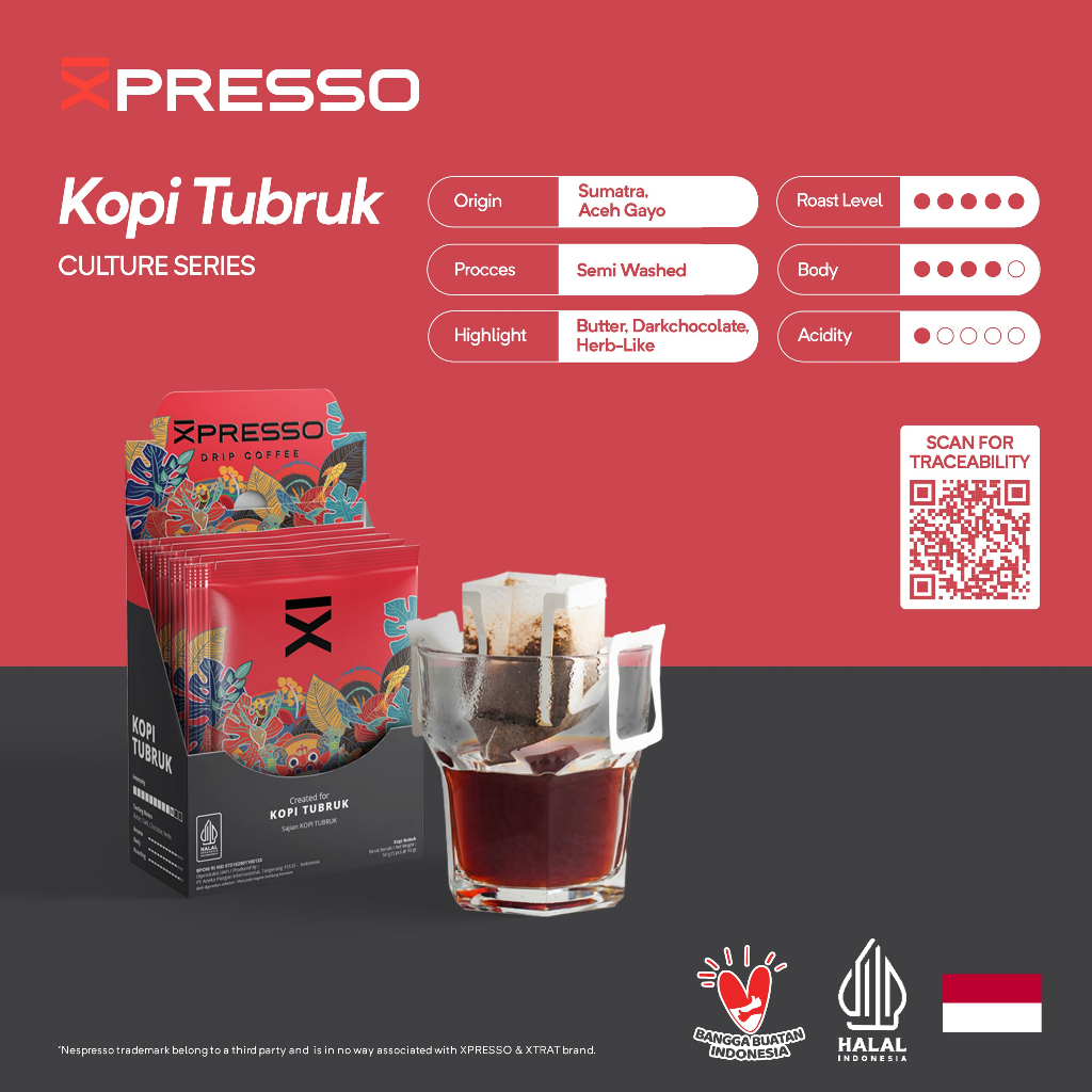 Jual XPRESSO Drip Bag Coffee - Kopi Tubruk - Kopi Drip 5 Pcs | Shopee ...