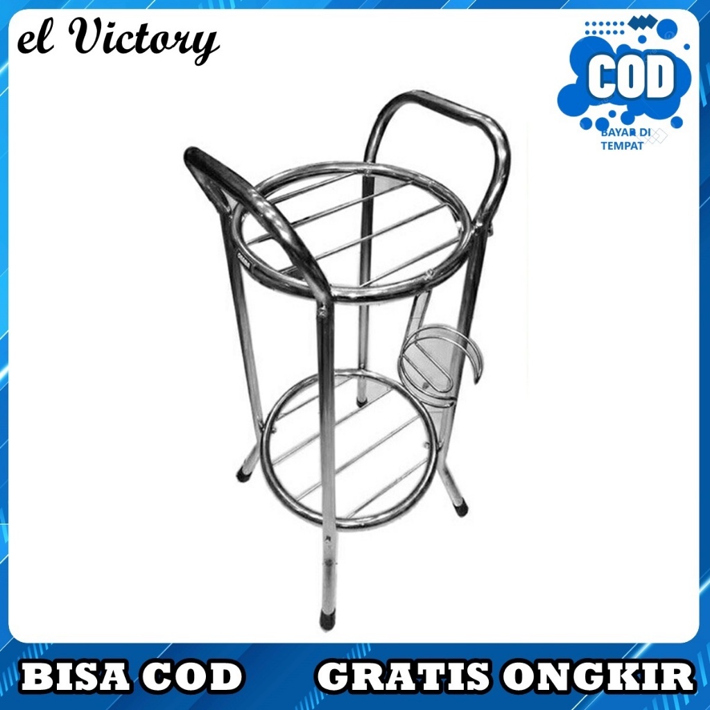 Jual Rak Bulat / Rak Guci Body Stainless 2 Susun | Shopee Indonesia