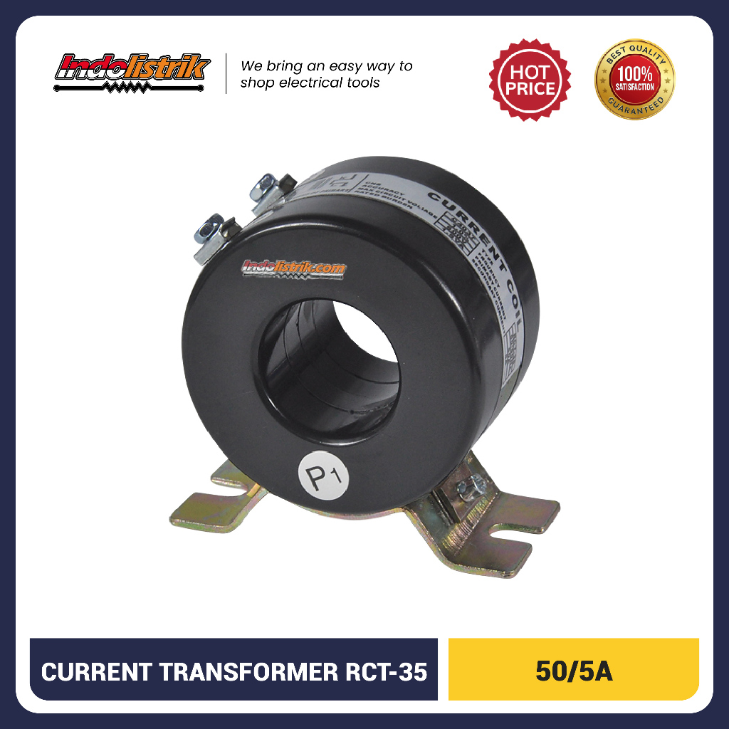 Jual Current Transformer 50 / 5 A RCT - 35 TAB Round CT - Koil ...