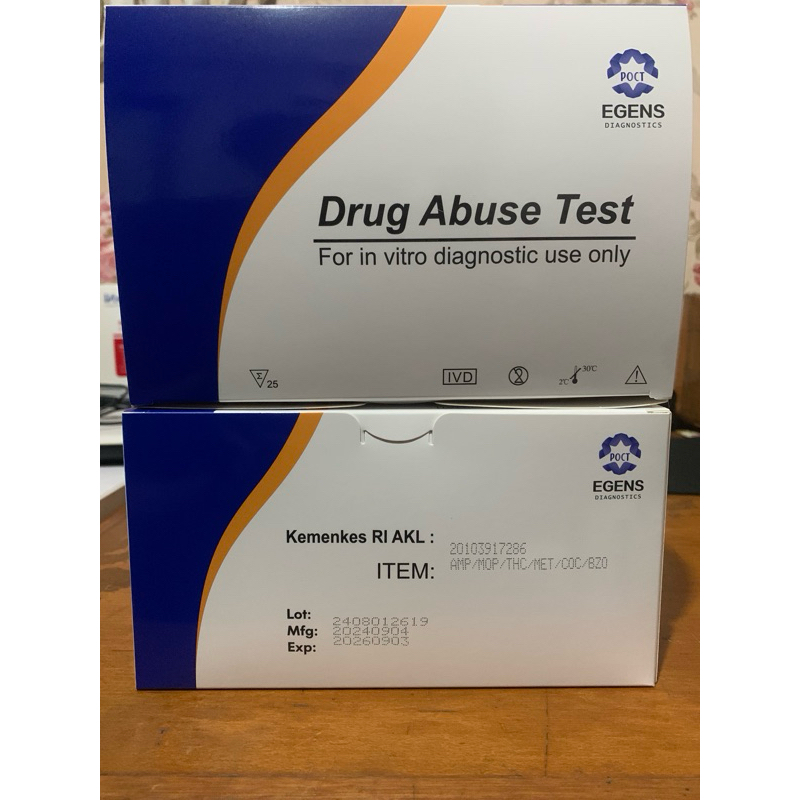 Jual alat tes strip narkoba 6 parameter isi 25 tes drug tes egens ...