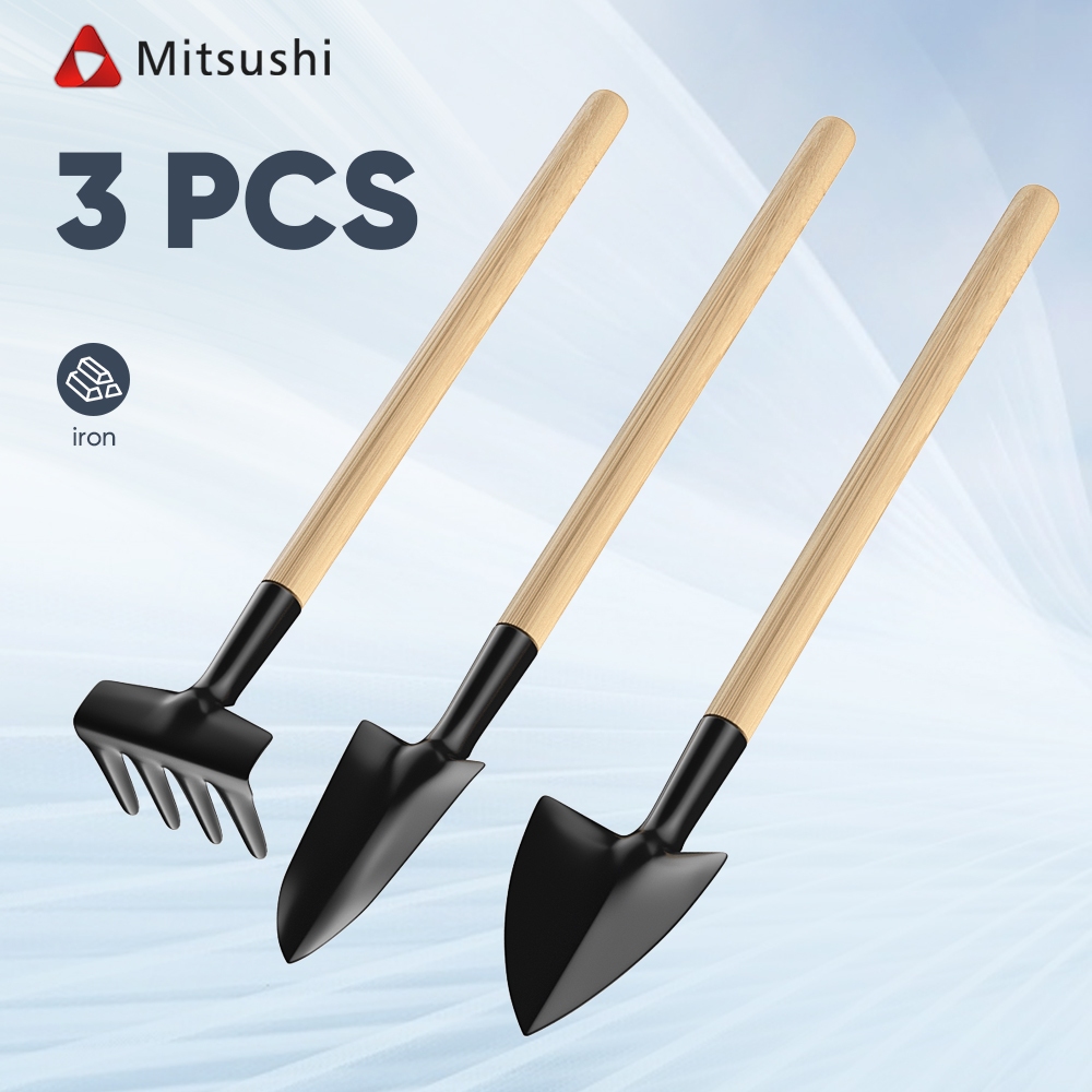 Jual Mitsushi Gardening Tools Set Sekop Garpu Cangkul Mini 3 in 1 ...