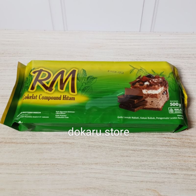 Jual Coklat Batangan RM 500gr Dark Compound Chocolate | Shopee Indonesia