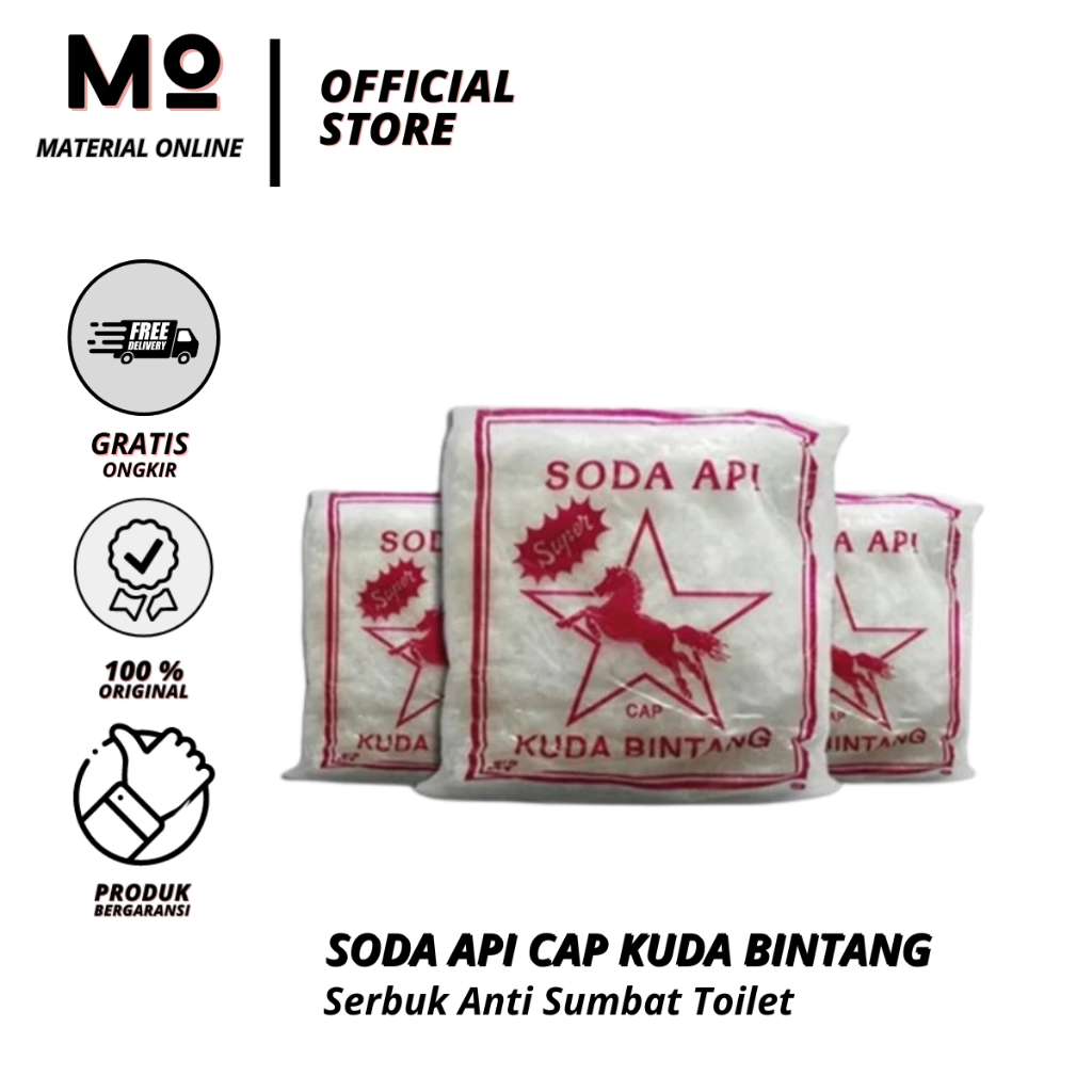 Jual Soda api Cap Kuda Bintang 1KG Anti Sumbat Pipa Pembersih Saluran ...
