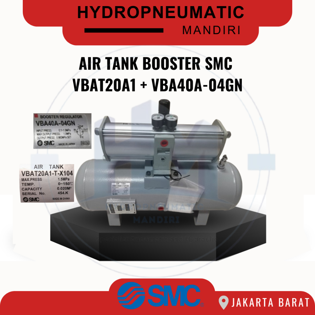 Jual AIRTANK BOOSTER SMC VBA40A-04GN WITH VBAT20 SMC | Shopee Indonesia