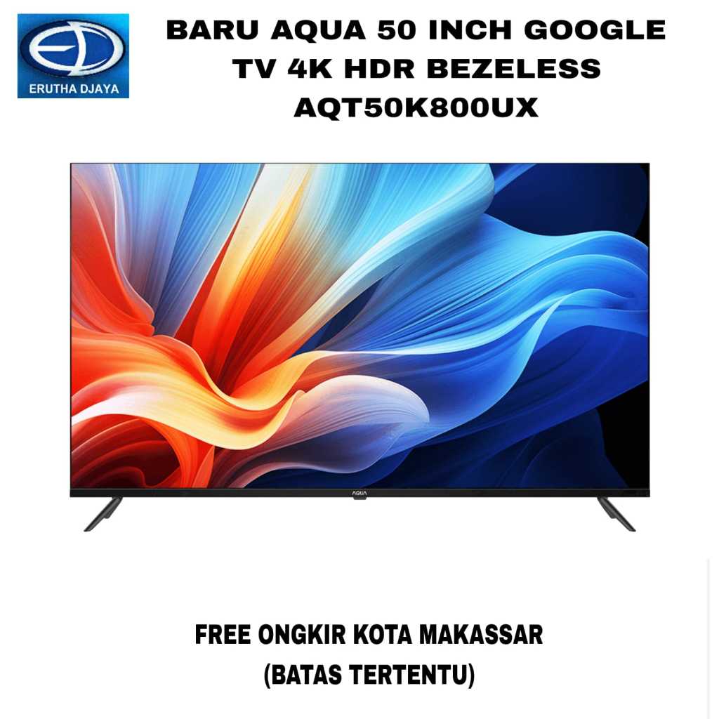 Jual AQUA 50 INCH GOOGLE TV 4K HDR BEZELESS AQT50K800UX | Shopee Indonesia