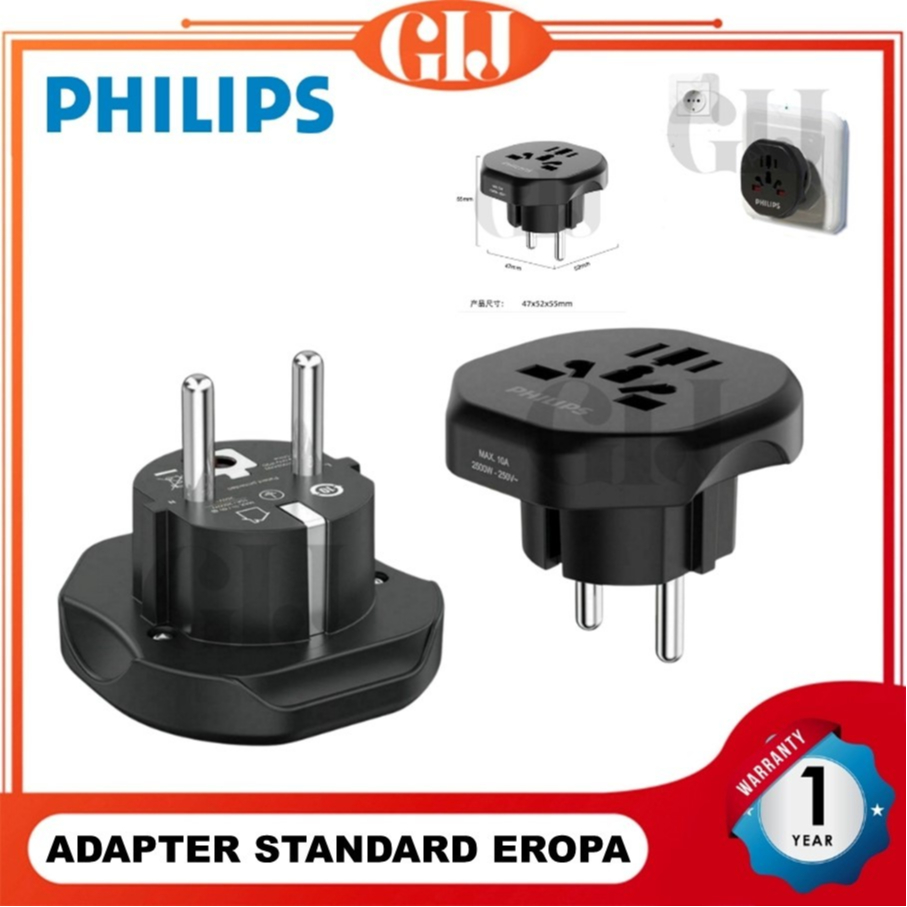 Jual Philips Steker Travel Adaptor Universal Over Steker Colokan 2 kaki ...
