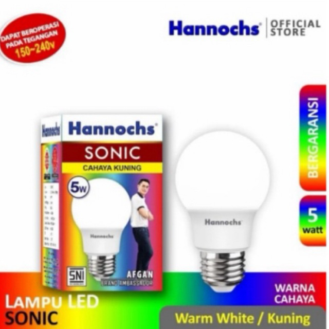 Jual Hannoch Lampu LED Sonic 5 Watt - Cahaya Kuning / Warm White ...