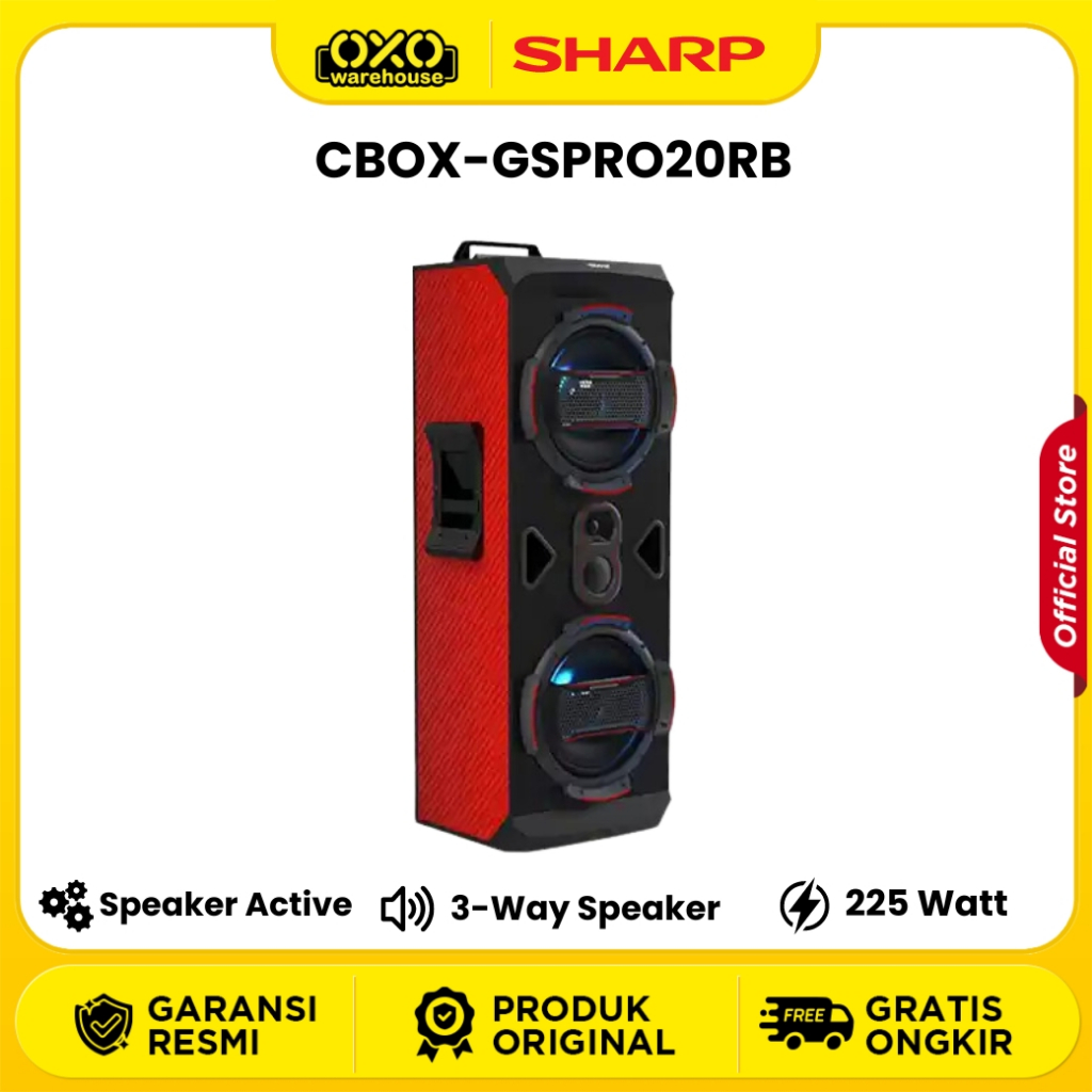 Jual Sharp Speaker Active 2 Mic Karaoke USB & Bluetooth Input CBOX ...