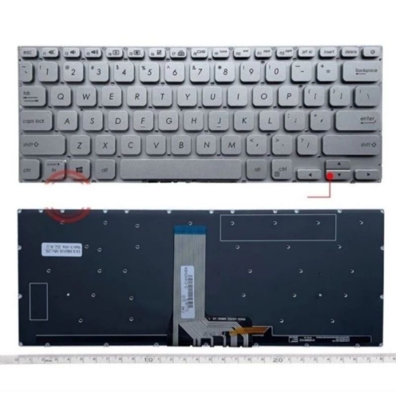 Jual Keyboard Laptop Asus VivoBook A412 X412 A412DA A412F A412F Silver ...