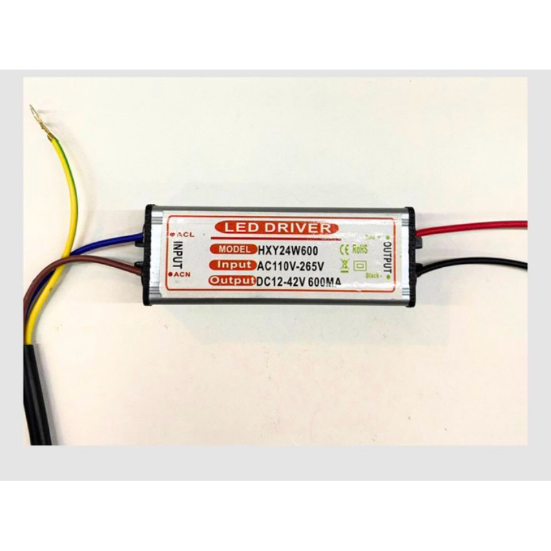 Jual LED Driver 20 Watt 600 mA Casing Besi IP65 AC - DC 25 - 36V ...