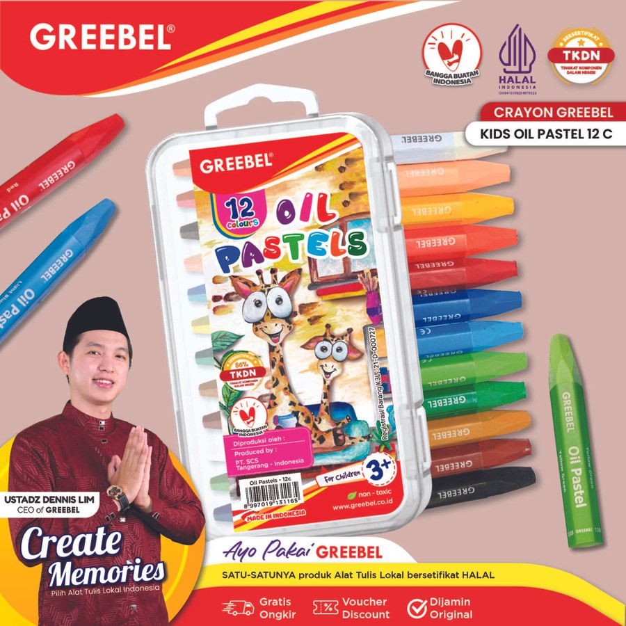 Jual CRAYON GREEBEL 12 WARNA II BEST SELLER | Shopee Indonesia