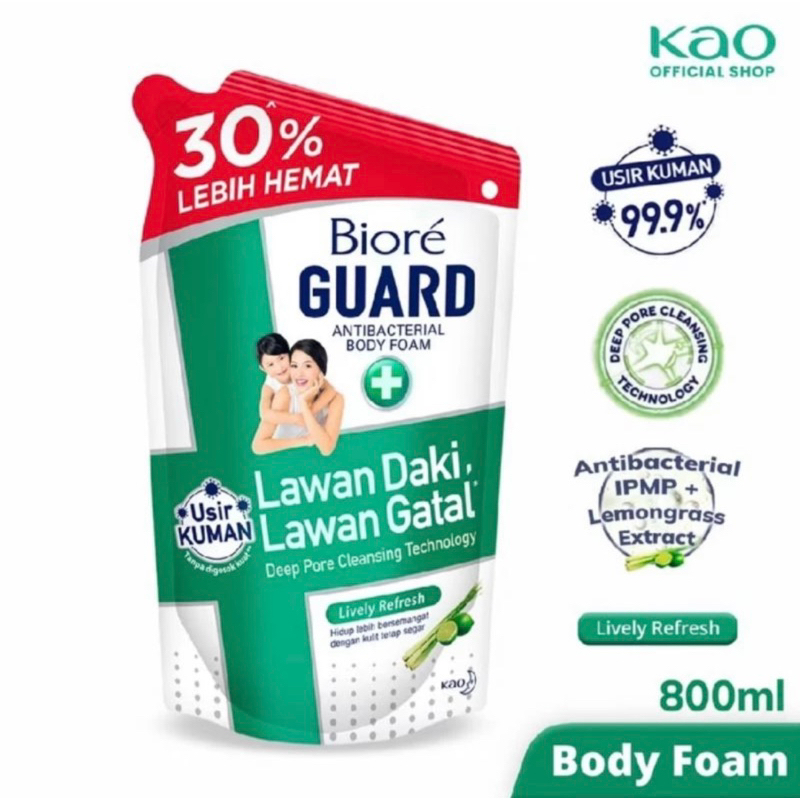 Jual Biore Guard Sabun Mandi Cair Lively Refresh Hijau - Sereh ...