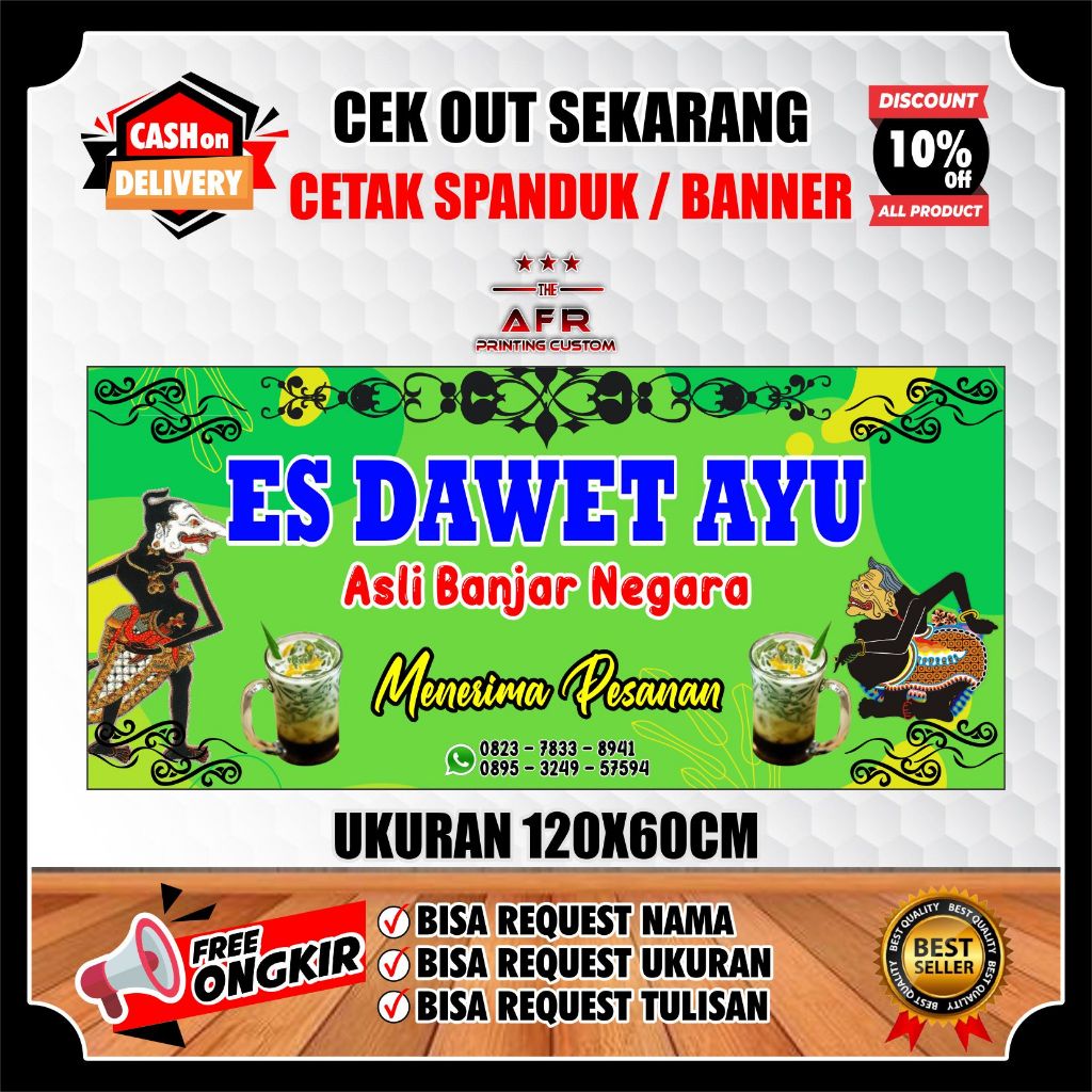Jual spanduk banner ES CENDOL DAWET ukuran 100 x 50 | Shopee Indonesia