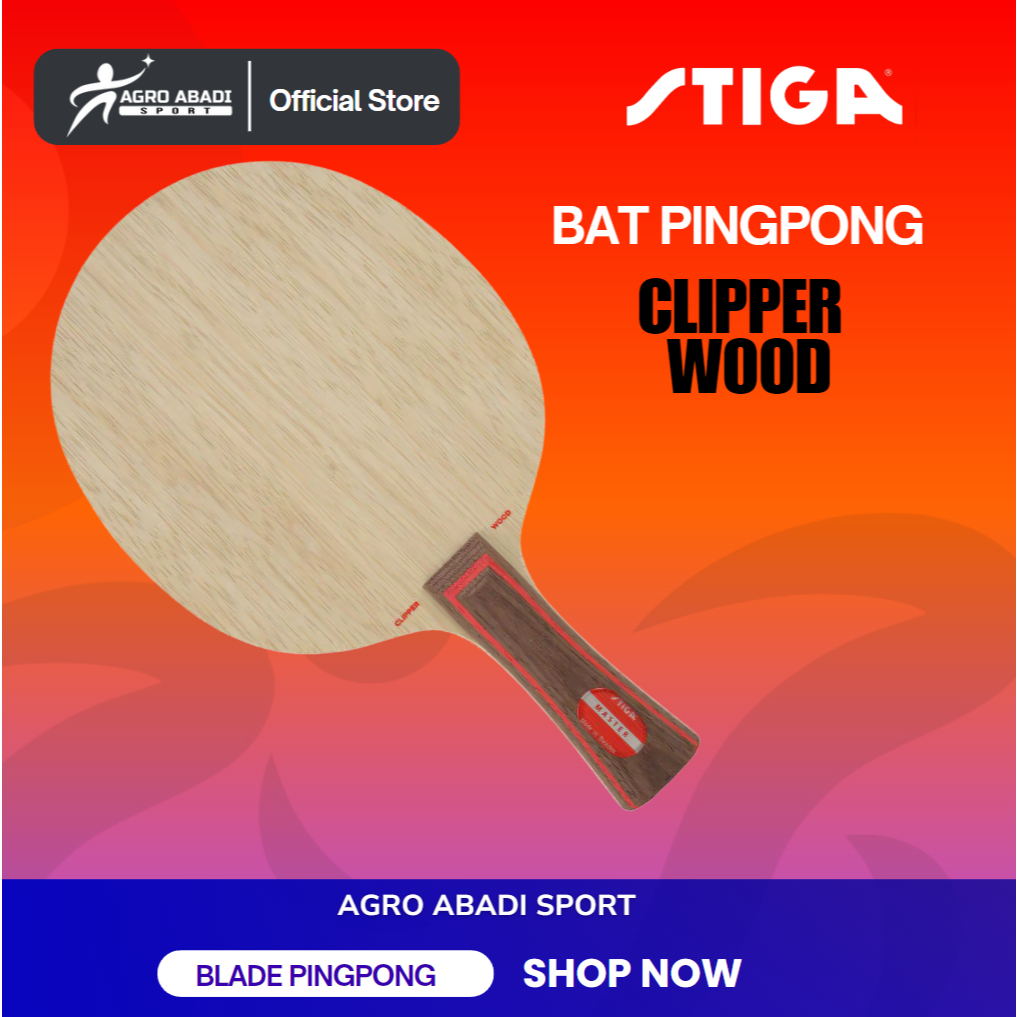 Jual STIGA Clipper Wood - Kayu Blade Pingpong Standar ITTF JTTAA/ Bat ...