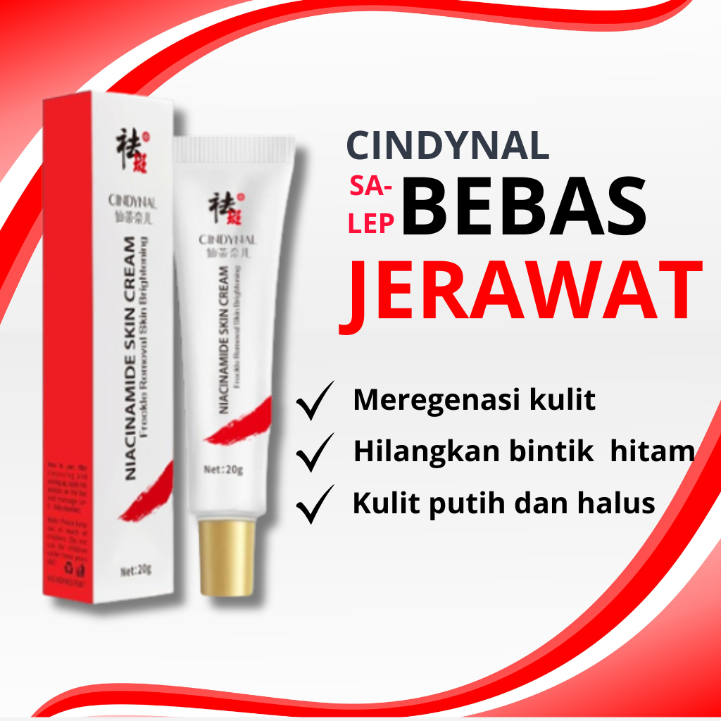 Jual CINDYNAL Niacinamide Skin Whitening Freckle Cream Remove Dark Spots Penghilang Flek/Jerawat ...