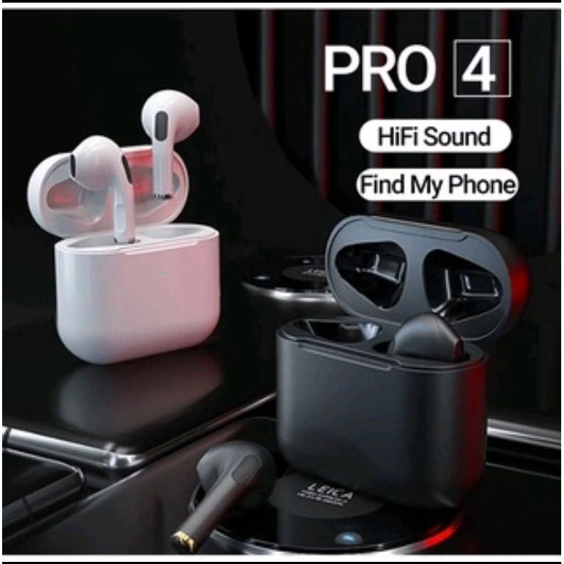 Jual Pro 4 Headset Bluetooth TWS with Mic Smart Touch Control Earphone ...