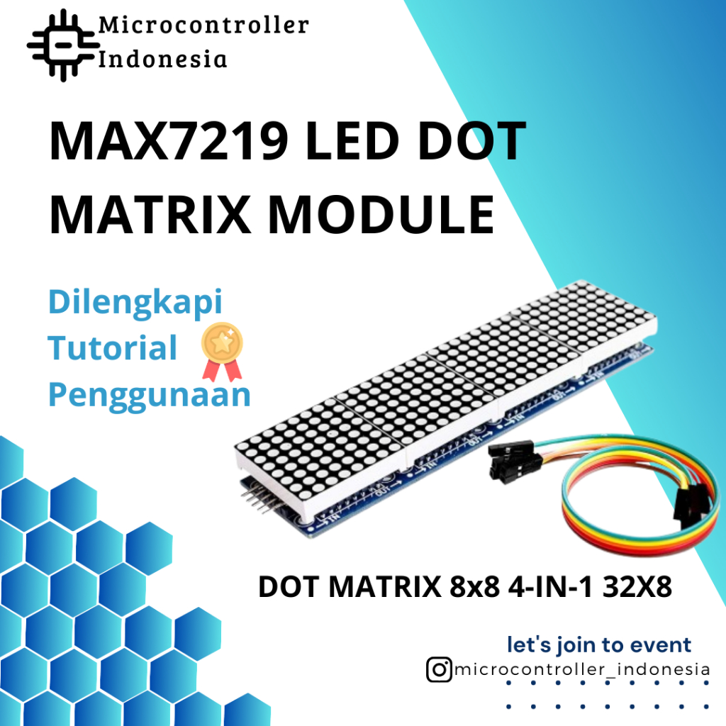 Jual MAX7219 LED DOT MATRIX MODULE 8x8 4-IN-1 32X8 RUNNING TEXT DISPLAY ...
