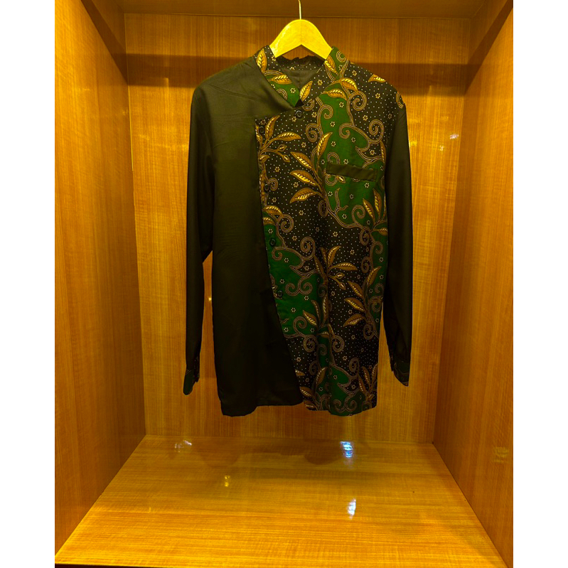 Jual batik beskap moderen aswomulyo ijo katun halus | Shopee Indonesia
