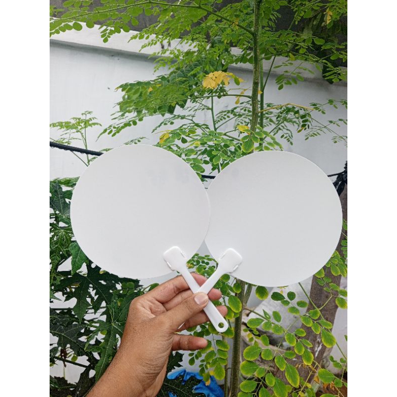 Jual kipas PVC polos/kipas plastik polos/ kipas polos/kipas bahan PVC ...