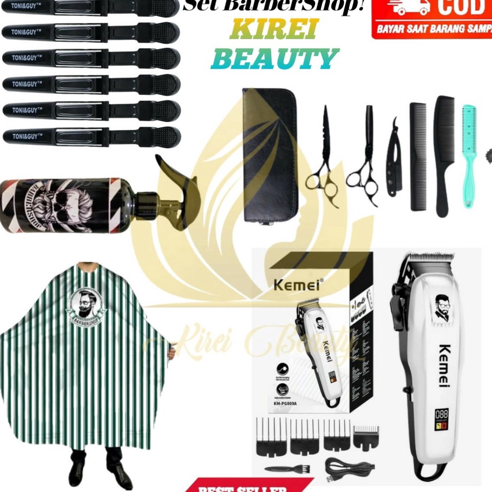 Jual Diskon sd 3 COD Paket Alat Cukur Rambut Elektrik Barbershop kemei 89 Salon Profesional ...