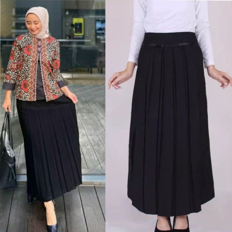 Jual Rok kerja lipit Rok kantor Divella | Shopee Indonesia