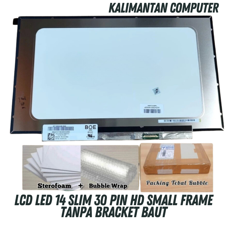 Jual LCD LED 14 Slim 30 PIN HD SMALL FRAME TANPA BRACKET BAUT | Shopee ...