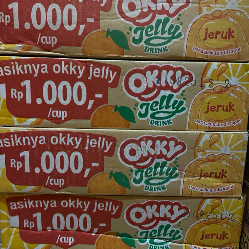 Jual Okky Jelly Drink Rasa Jeruk kemasan 1 dus isi 24 Pcs | Shopee Indonesia