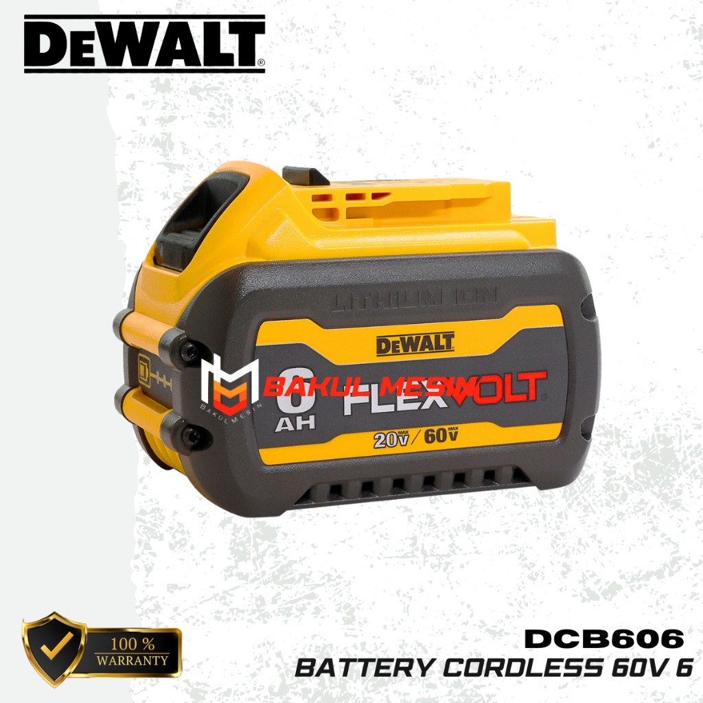 Jual DEWALT DCB606 Baterai Battery Cordless 60V 6 AH Flexvolt DCB 606 ...