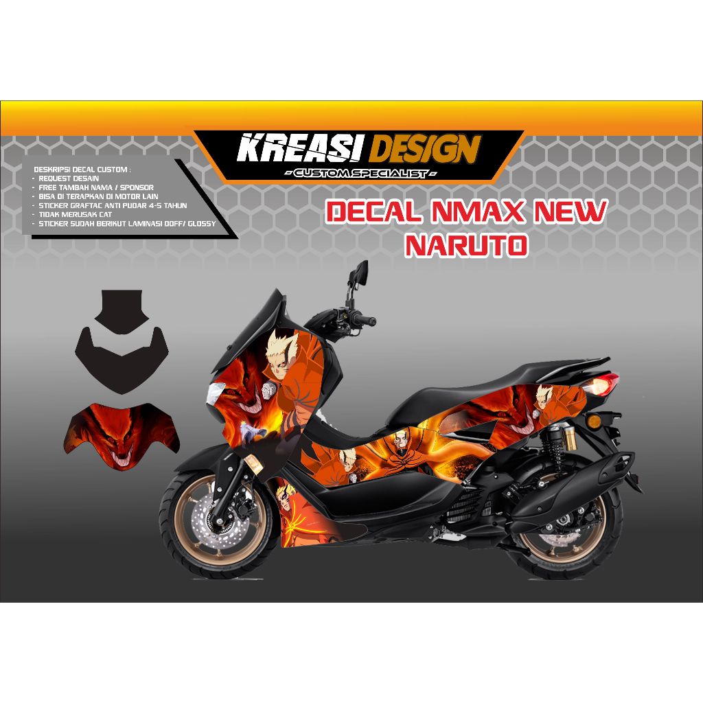Jual JUAL STICKER DECAL NMAX 155 NARUTO | Shopee Indonesia