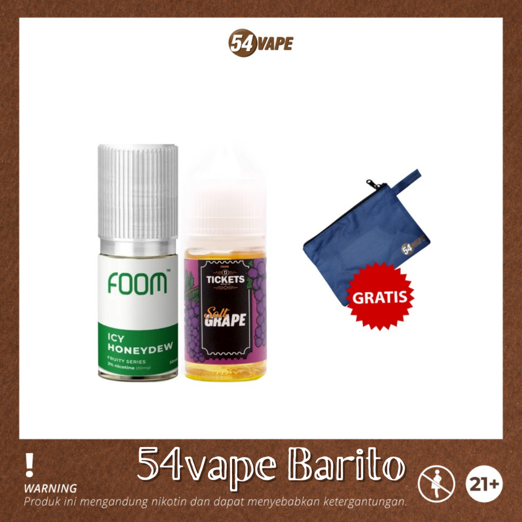 Jual BUNDLES FOOM Icy Honeydew 30ml + Tickets Grape Salt 30ml | Shopee ...