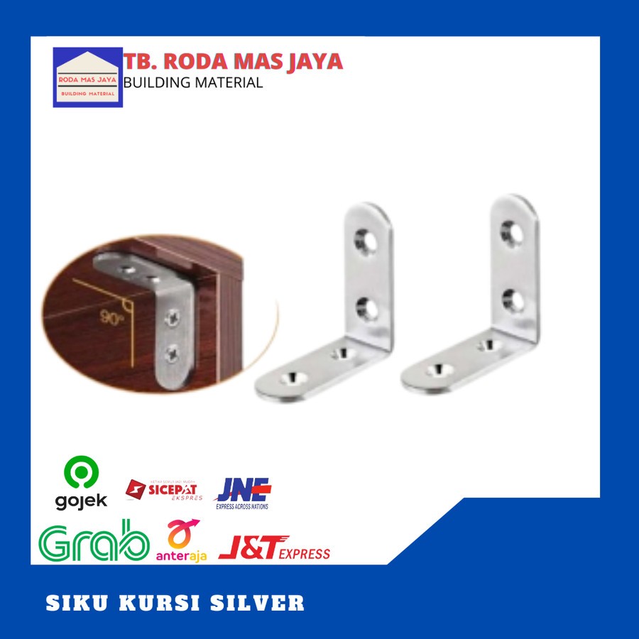 Jual Siku Kursi Plat Besi /Siku Ambalan/Siku Besi L SILVER | Shopee ...