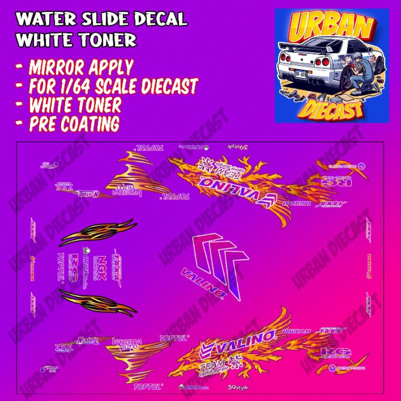 Jual Hot wheels decal white toner drift taka 2 | Shopee Indonesia