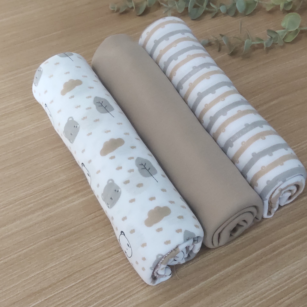 Jual Bedong Bayi Kain Selimut Multifungsi Seri Choco isi 3 pcs | Shopee ...