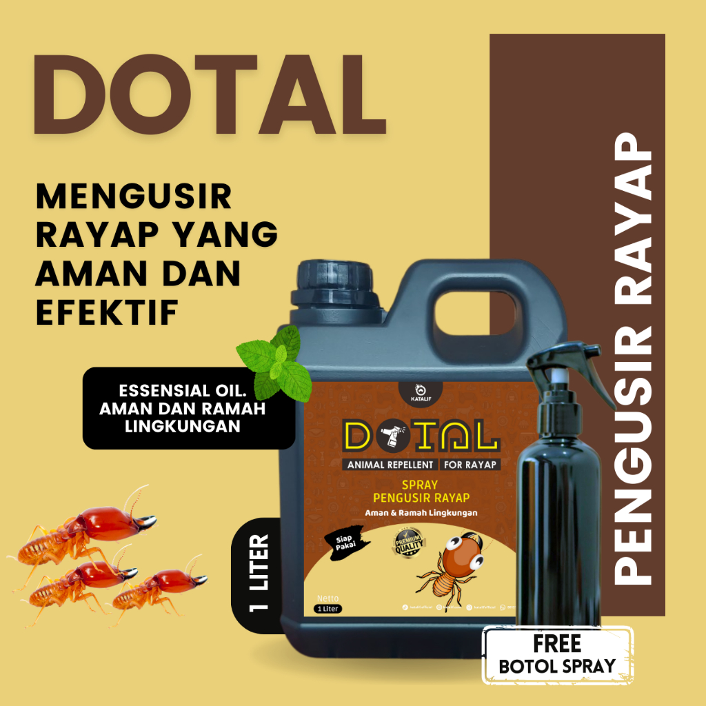 Jual pembasi rayap anti rayap spray obat rayap alami produk asli DOTAL ...