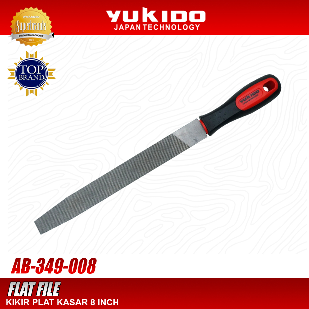 Jual YUKIDO Kikir Besi Datar Kasar 8 Inch Alat Asah Gergaji - AB349-008 ...