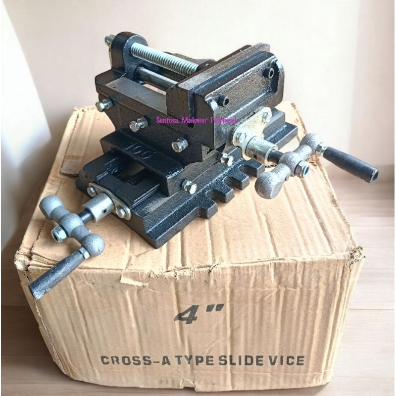 Jual 4" Bais Ragum Meja Besi Catok Paron Duduk Silang Cross Bench Vice ...