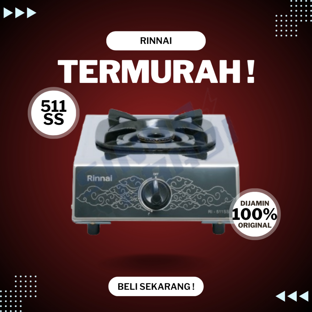 Jual Rinnai Kompor Gas RI-511 SS (1 Tungku) | Shopee Indonesia